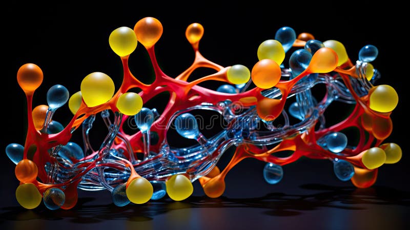 Structure protein model stock illustration. Illustration of structure ...