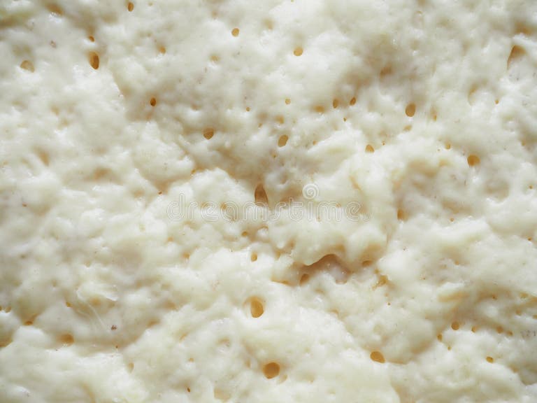 The Structure of the Raw Dough. Abstract White Background. Stock Photo ...