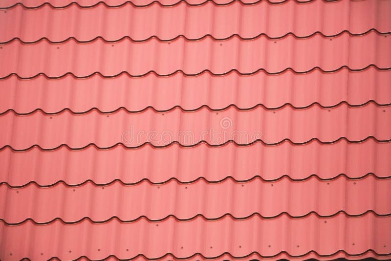 Structure of Red Metal Tile Stock Image - Image of blue, roof: 181541313