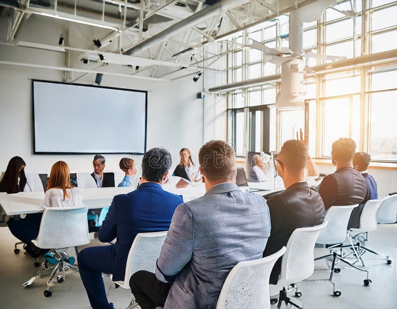 Group of Business People Attending a Seminar in a Conference Room ...