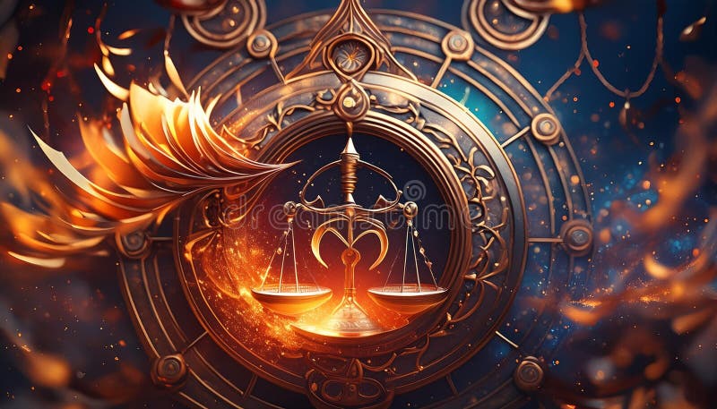 The Libra zodiac symbol stock illustration. Illustration of thelivra ...