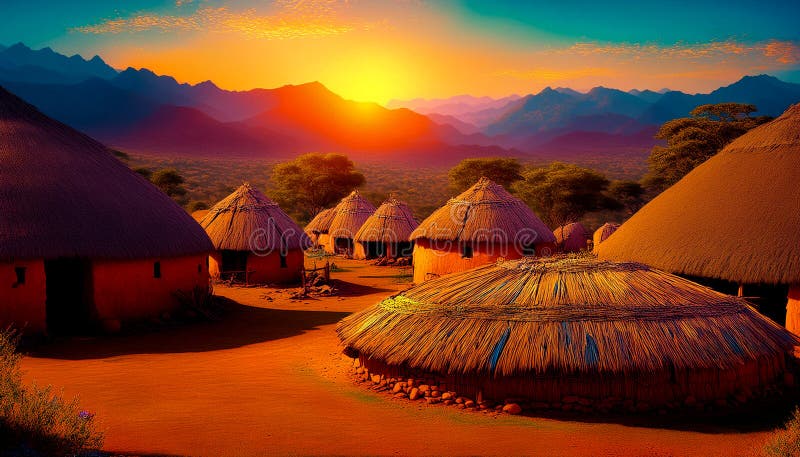 An Artistic Concept for a Studio Artwork of a Primitive Landscape Stock ...