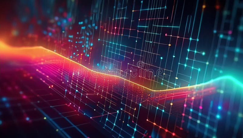 Digital Abstract Background for Technological Operations. Stock ...