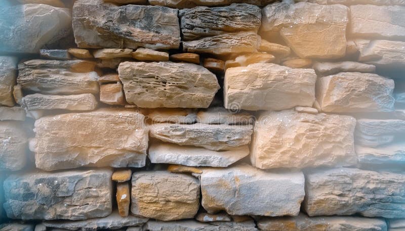 The Close Up View of an Ancient Stone Wall Background Illustration ...