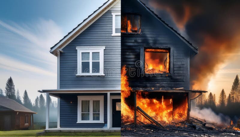 Before and after House Fire Damage - Home Insurance, Disaster Recovery ...