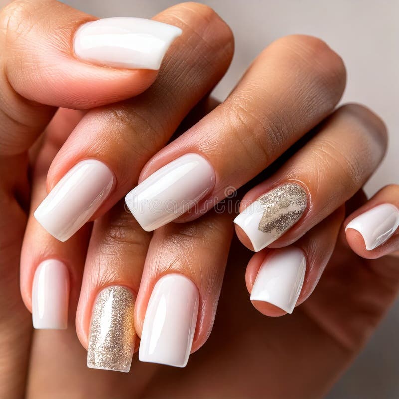 Structure Reference ImageA Close-up of Hands with Nails Polished in a ...