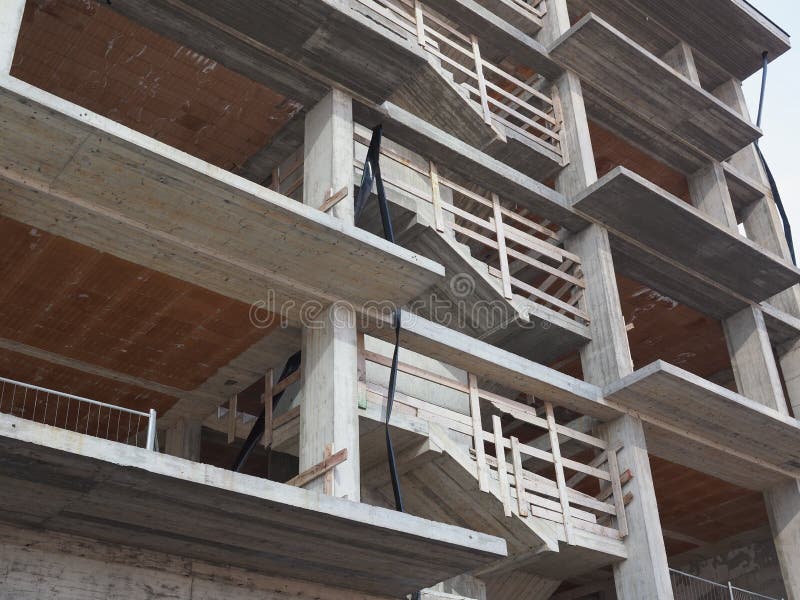 Reinforced Concrete Building Construction Stock Photo - Image of ...