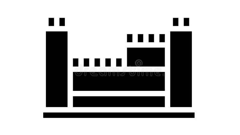 Structure with Reinforcement Concrete Color Icon Animation Stock ...