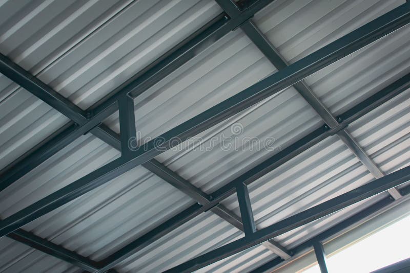 The Structure is Sheathed with Metal Sheets Stock Image - Image of ...