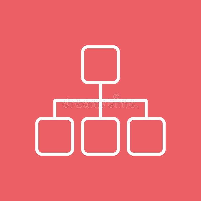 Structure Simple Flat Icon. Vector Illustration on Red Background Stock ...