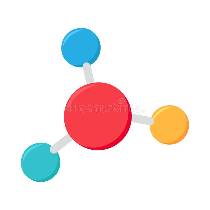 Structure of Simple Molecule of Medicine Icon Stock Vector ...