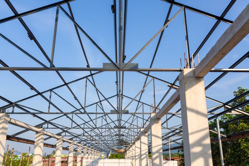 Structure of Steel for Building Construction in the Construction Site ...