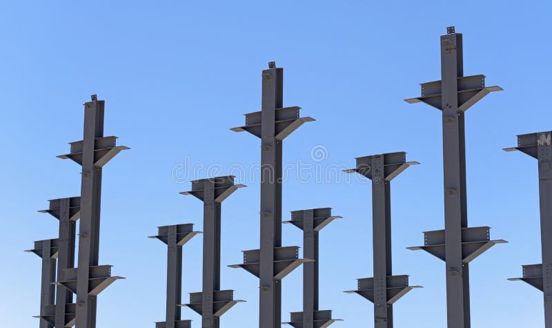Structure of Steel for Building Construction Stock Image - Image of ...