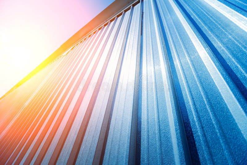 Structure of Steel. Building Construction on Sky Background Stock Image ...