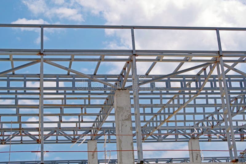 Structure of Steel for Building Construction Stock Image - Image of ...