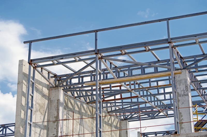 Structure of Steel for Building Construction Stock Photo - Image of ...