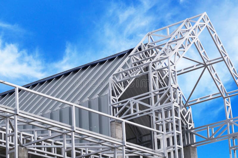 Structure of Steel for Building Construction Stock Image - Image of ...