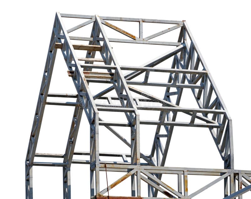 Structure of Steel for Building Construction on White Stock Photo ...