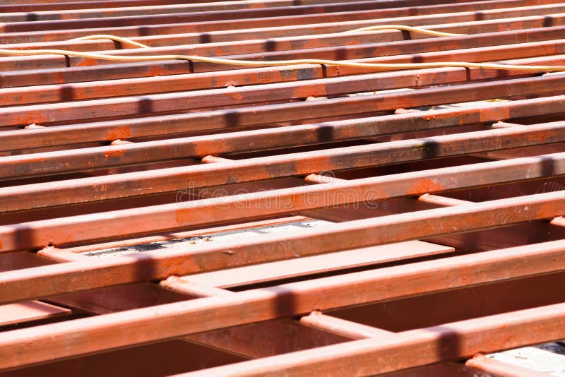 Structure Steel in Construction Site Stock Image - Image of development ...