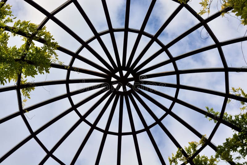 Structure of a steel dome stock photo. Image of estructura - 187960320