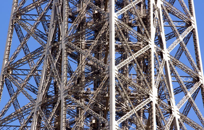 Structure of Steel of the Eiffel Tower Stock Image - Image of structure ...
