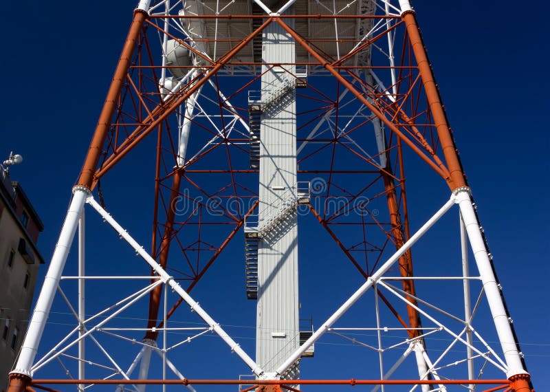 Structure of a Telecommunication Antenna Stock Photo - Image of stairs ...