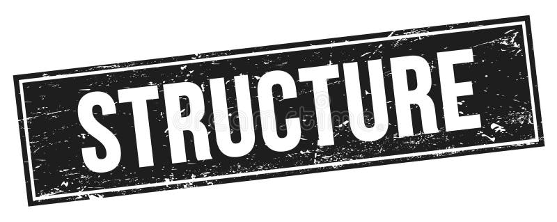 STRUCTURE Text on Black Grungy Rectangle Stamp Stock Illustration ...