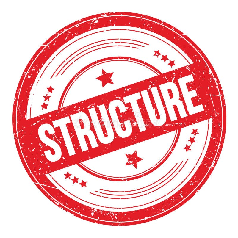 STRUCTURE Text on Red Round Grungy Stamp Stock Illustration ...
