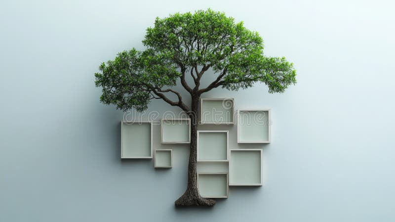 Structure tree flow chart stock illustration. Illustration of schematic ...