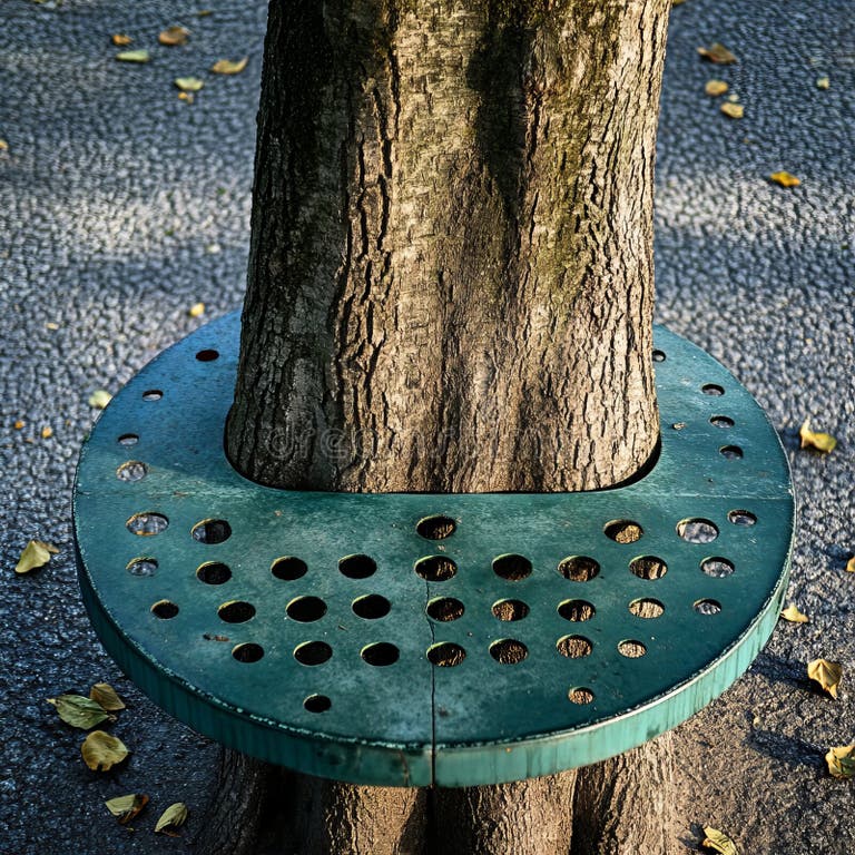 Structure of a Tree in the Form of a Circle with Holes. Stock ...