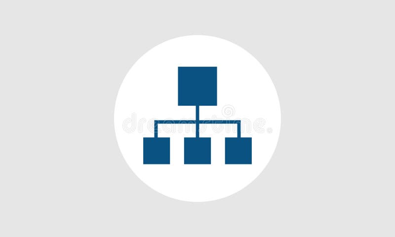 Structure, Tree Hierarchy Icon Isolated Vector Illustration Stock ...