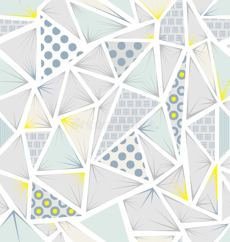 Structure of Triangles with Different Textures Stock Illustration ...