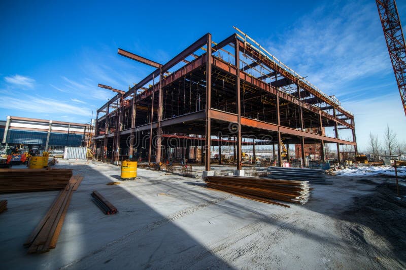 The Structure of Trusses Under the Construction Building with the ...