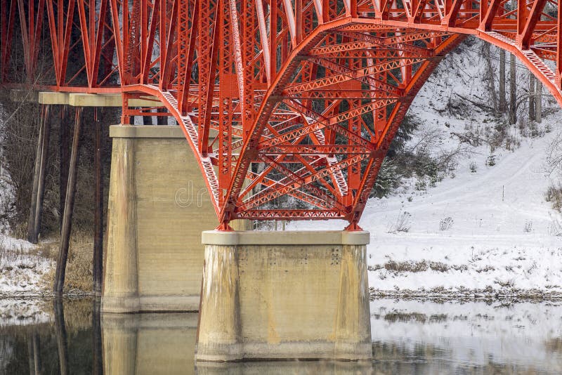 The Structure Under a Road Bridge Stock Photo - Image of color, close ...