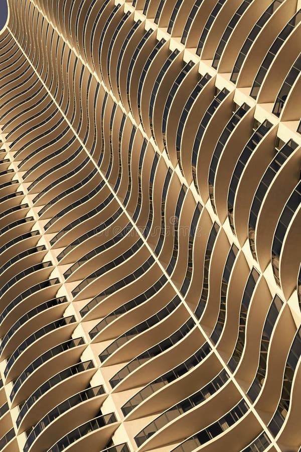 Structure Urban Backdrop. Abstract Hotel Building with Balconies ...