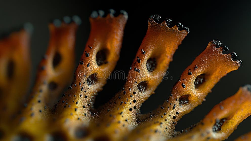 The Structure of the Virus is Visible in a Detailed Close-up with a ...