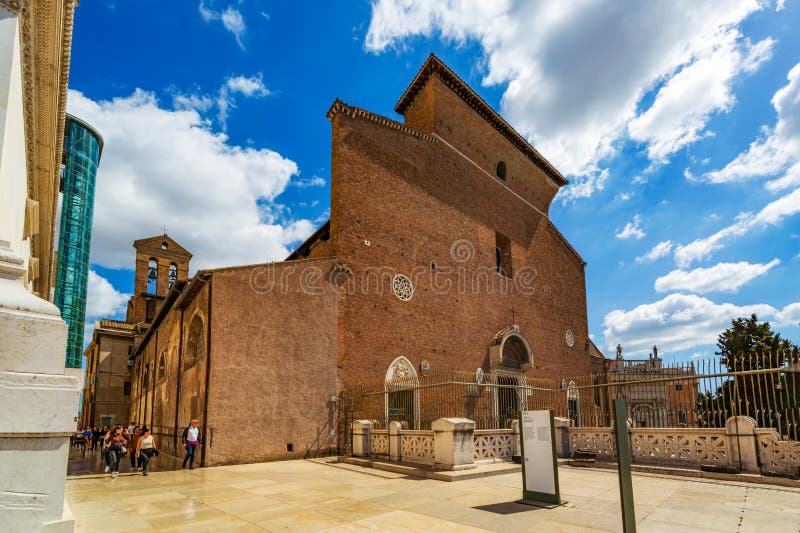 The Image Shows the Basilica Di San Clemente, a Historic Church in Rome ...