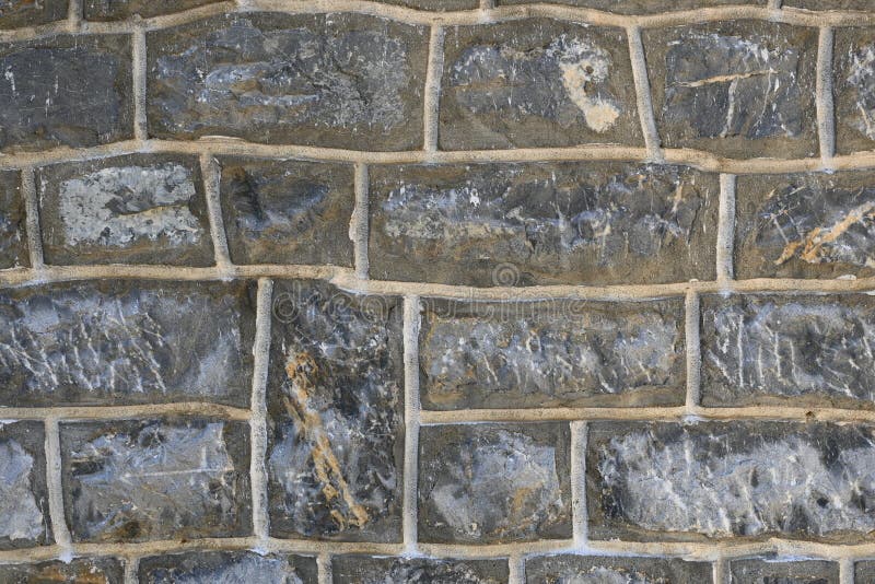 The Structure of the Wall of Old Stone Blocks Stock Photo - Image of ...