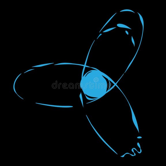 The Structure of Water Atom Stock Vector - Illustration of fission ...