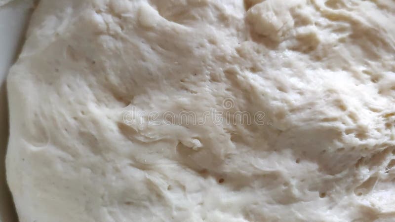 Structure of Wheat White Flour Dough for Bread Close-up Stock Video ...