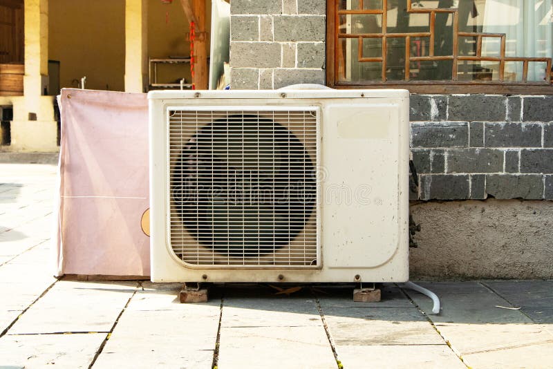 Structure White Big Air Conditioner Compressor Source Heat Pumps ...