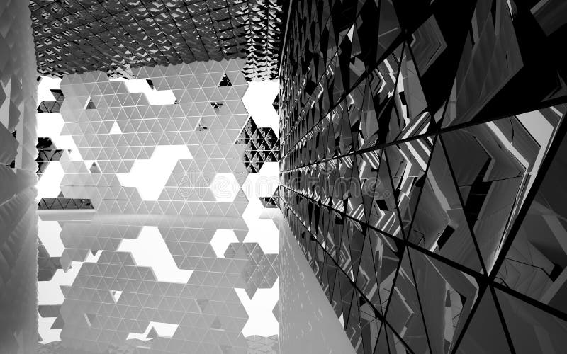 The Structure of the White and Black Triangle Prism. Architectural ...