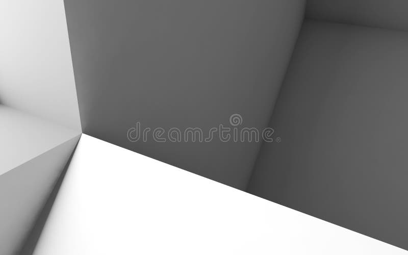 Structure of White Corners. 3d Illustration Stock Illustration ...