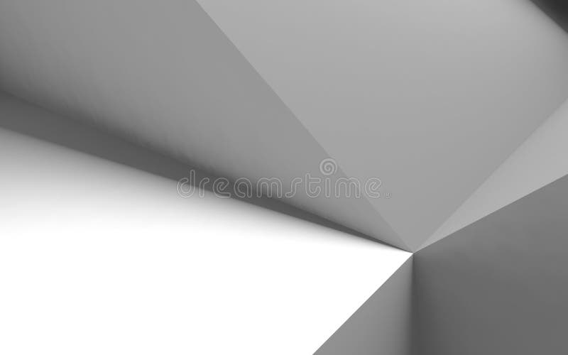 Structure of White Corners. 3d Render Illustration Stock Illustration ...
