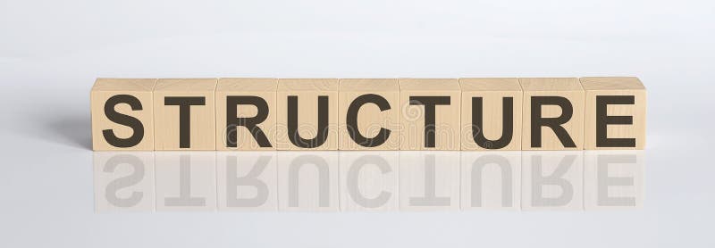 Structure Word from Wooden Blocks on White Desk Stock Image - Image of ...