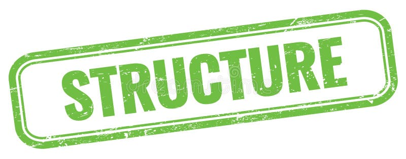STRUCTURE, Word on Green Rectangle Stamp Stock Illustration ...