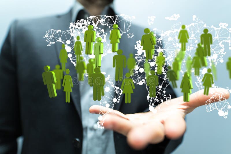 A Structure Of World Economy, Communication Network Stock Image - Image ...