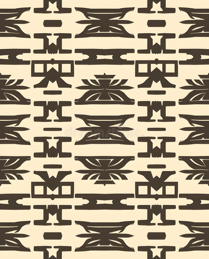 Structured Aztec Step Motif in Rhythmic Symmetry, Seamless Pattern ...
