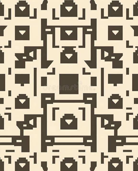 Structured Aztec Step Motif in Rhythmic Symmetry, Seamless Pattern ...
