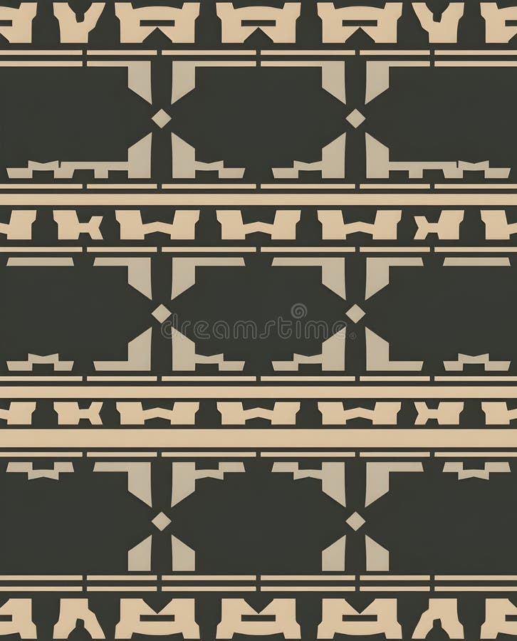Structured Aztec Step Motif in Rhythmic Symmetry, Seamless Pattern ...